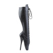 BALLET-2020 Devious Fetish 7" Heel Black Leather Knee Highs – Pole ...