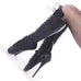 BALLET-2020 Devious Fetish 7" Heel Black Leather Knee Highs – Pole ...
