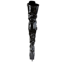 DELIGHT-3028 6" Heel Black Stretch Patent Pole Dancer Boots – Pole ...
